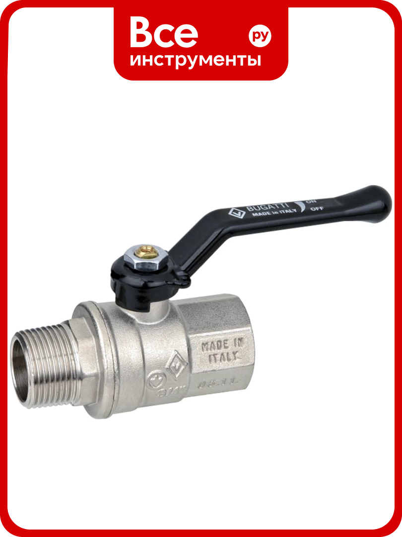 Шаровой кран Bugatti арт.405 Rp2" x R2" DN50 PN25 04050076 для надежного соединения трубопроводов