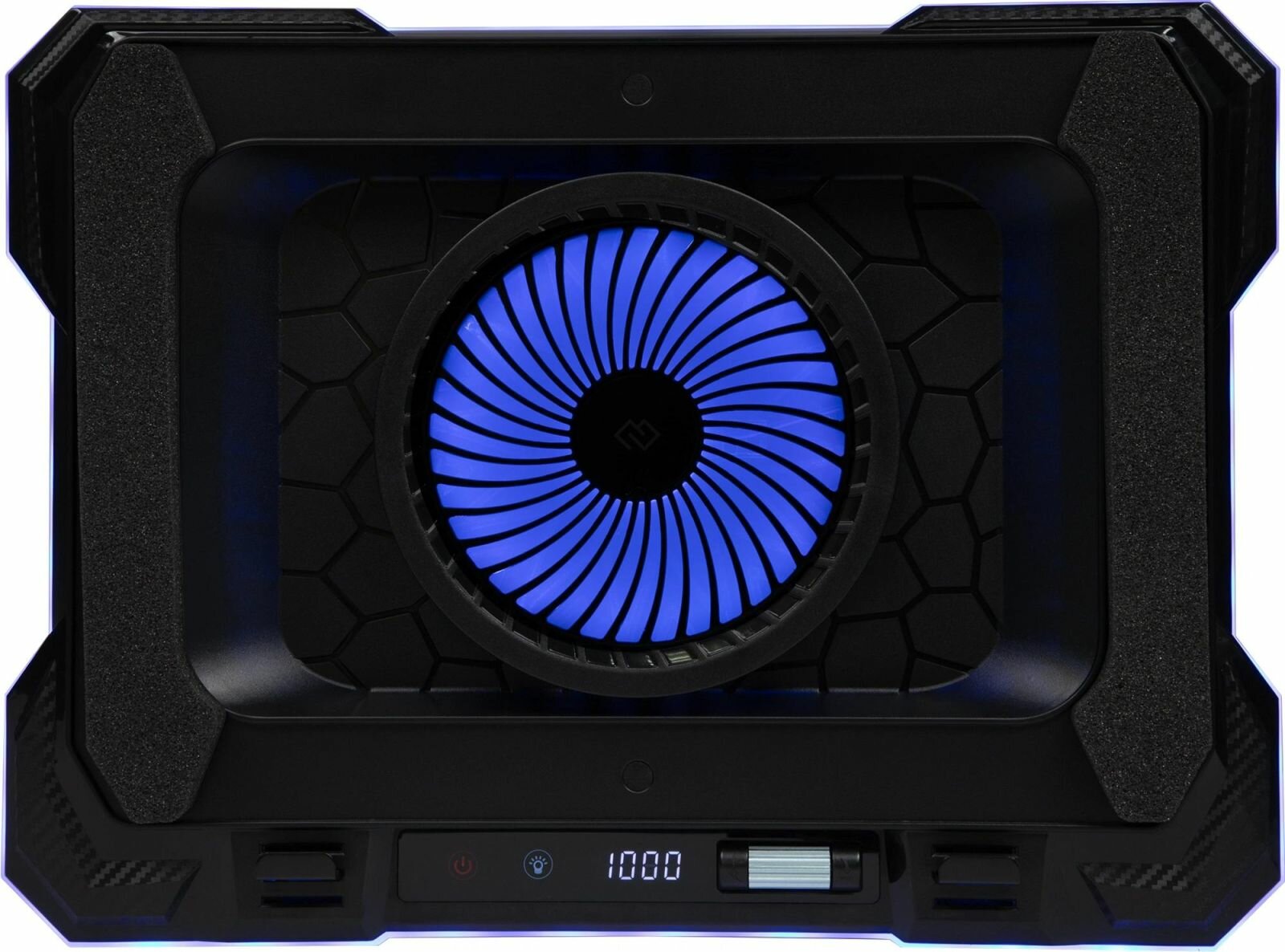 Подставка для ноутбука DIGMA 19", 428х316х58 мм, 52дБ, 2хUSB, 1х140 мм FAN, 1280 г, Fan-control, металл, пластик, черный (D-NCP190-1X100RGB)