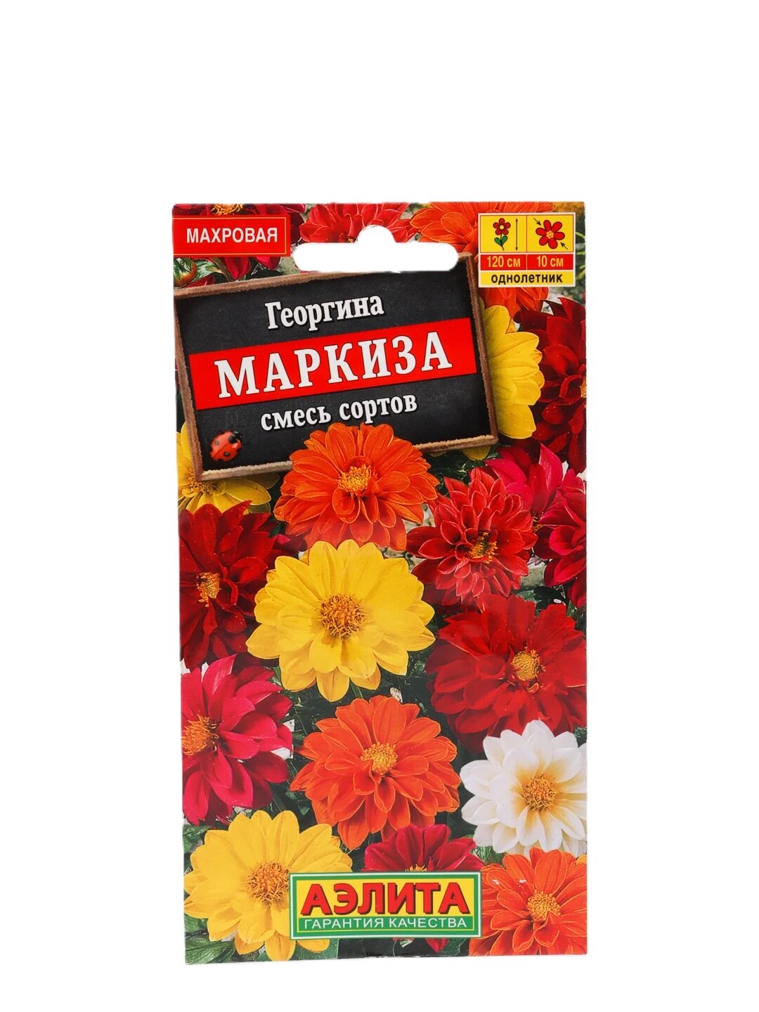 Семена георгины Аэлита Маркиза, махровая смесь, 0.2 г