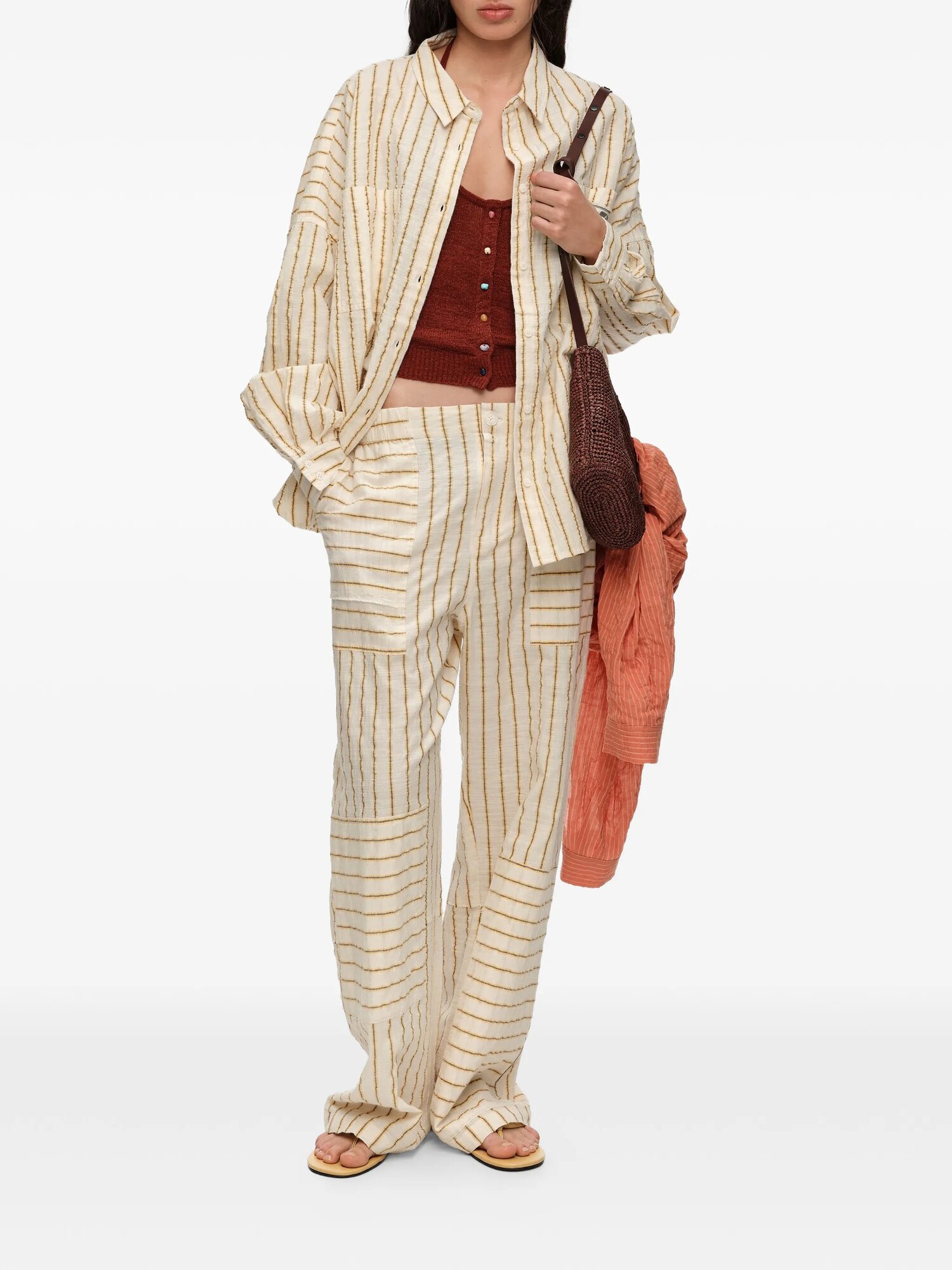 Брюки BIMBA Y LOLA Patchwork striped trousers, размер 40 EU — фото 1