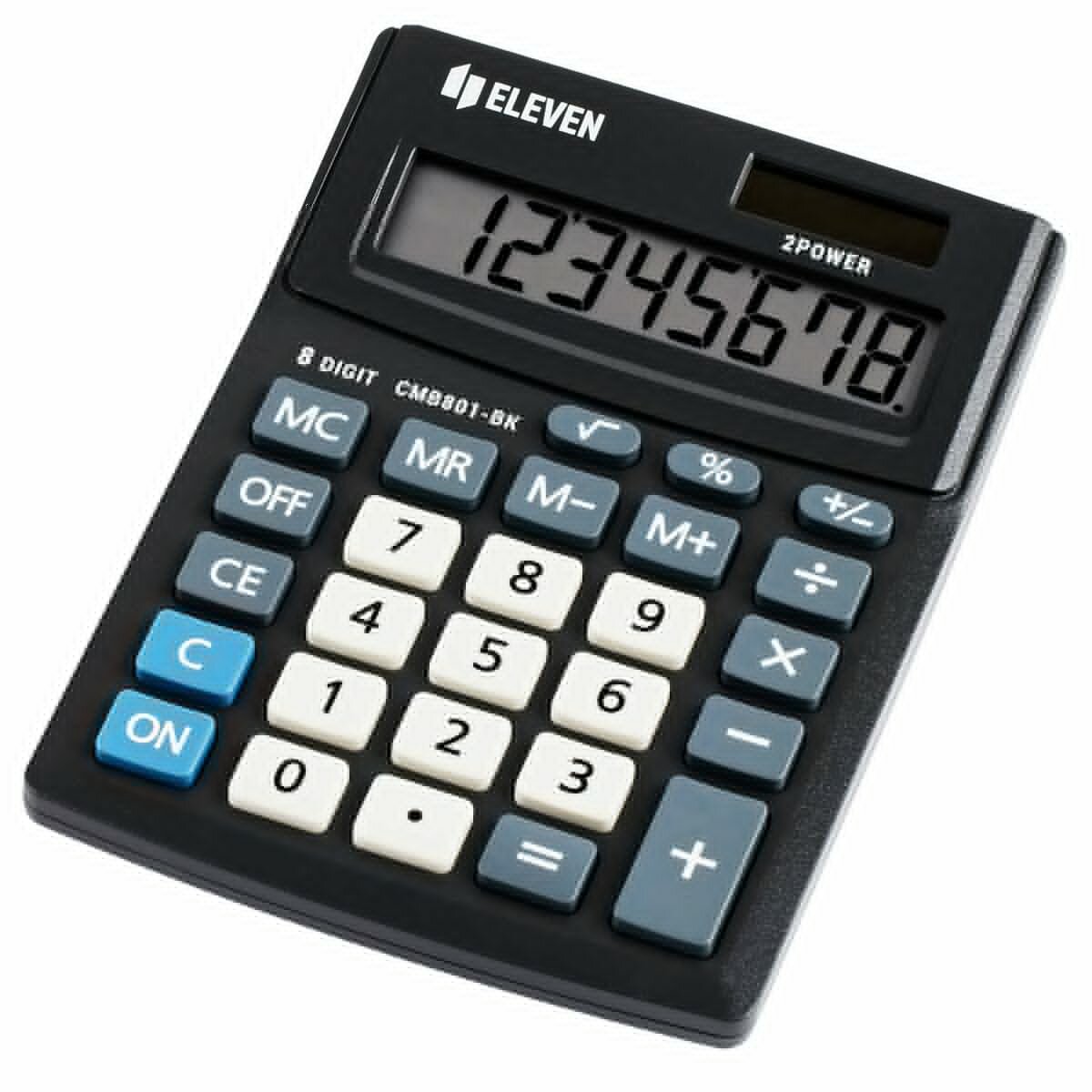 Калькулятор настольный Eleven Business Line CMB801-BK, 8-разрядный, двойное питание, черный (CMB801-BK)