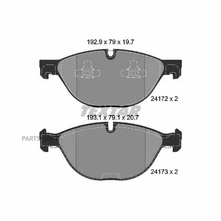 TEXTAR 2417201 Колодки тормозные дисковые к т 4 шт.