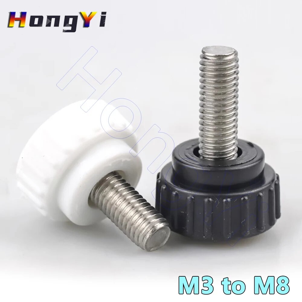 Винт с ручкой M8x20xD25mm, нержавеющая сталь, черный