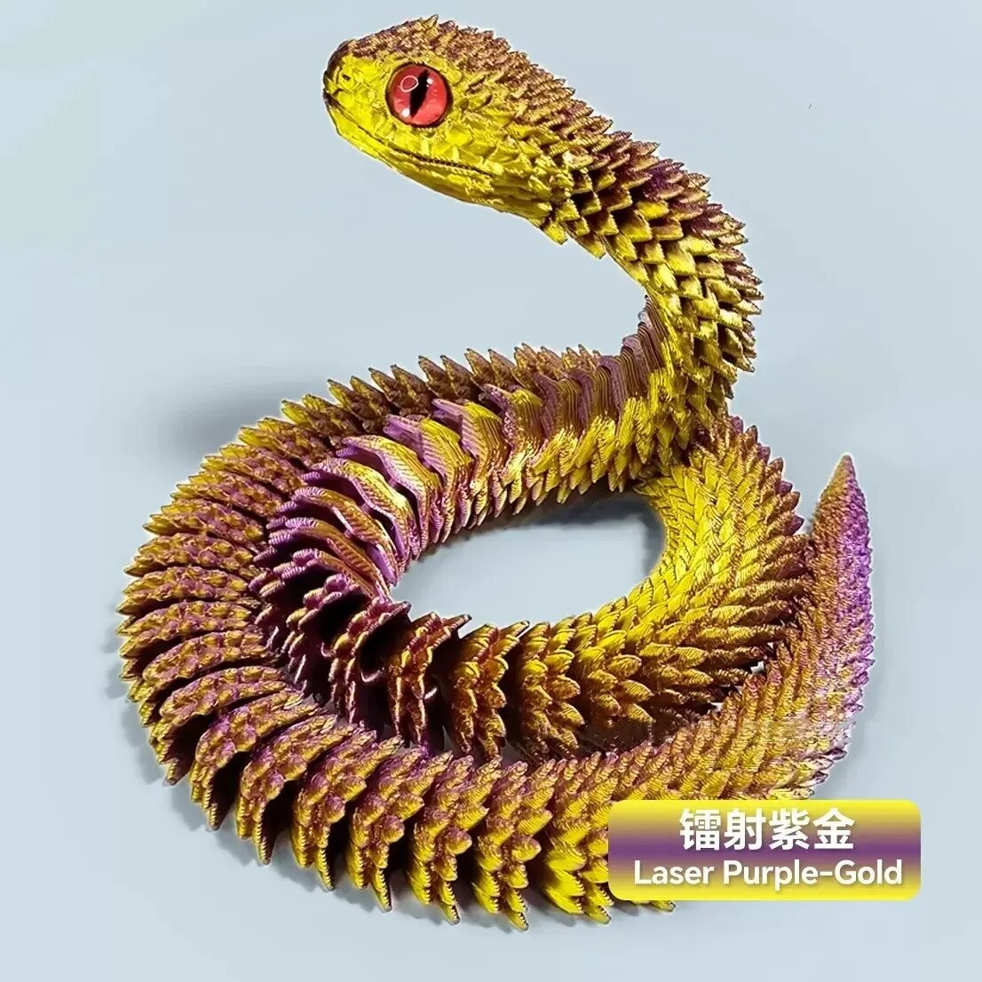 Светящаяся 3D змея из пластика 60CM