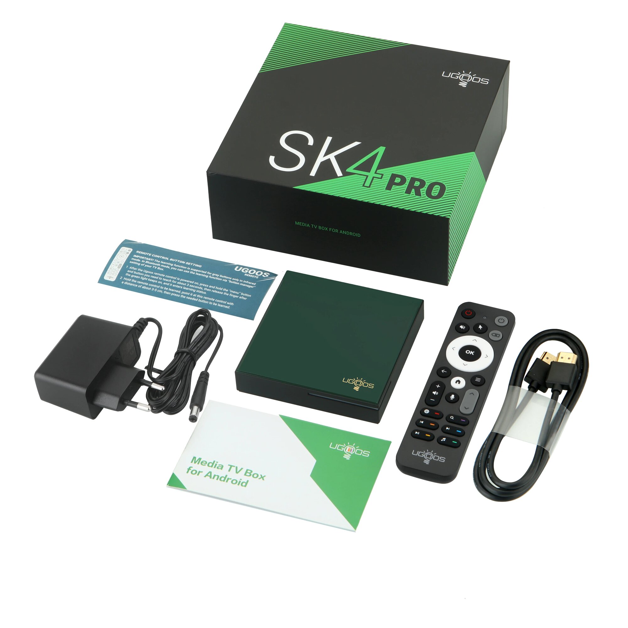 UGOOS SK4 Pro Android 14 Smart TV BOX 4ГБ/64ГБ, EU Plug