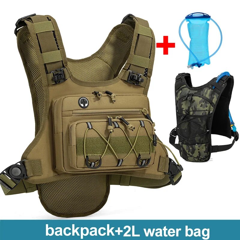 Furukroa нагрудный рюкзак для бега 600D Khaki as 2L
