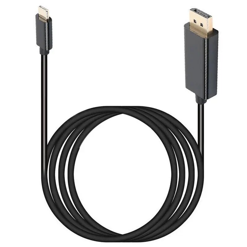 Кабель-адаптер USB C — DisplayPort nku черный, 1,8 м — фото 1