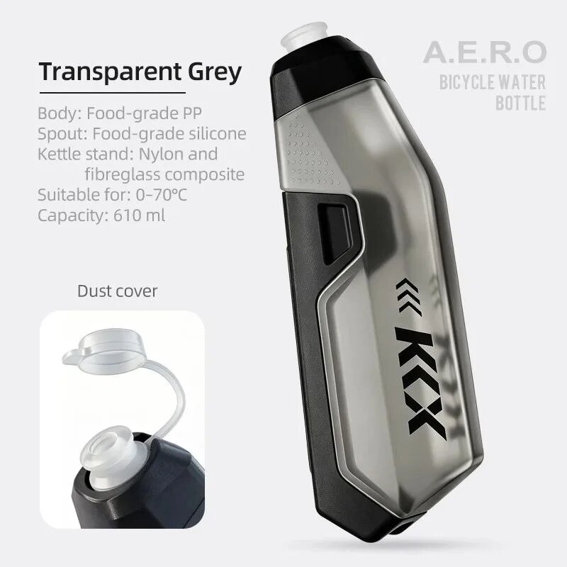 Набор фляг MIHJUSFDH 610 мл для MTB и шоссейных велосипедов Gray