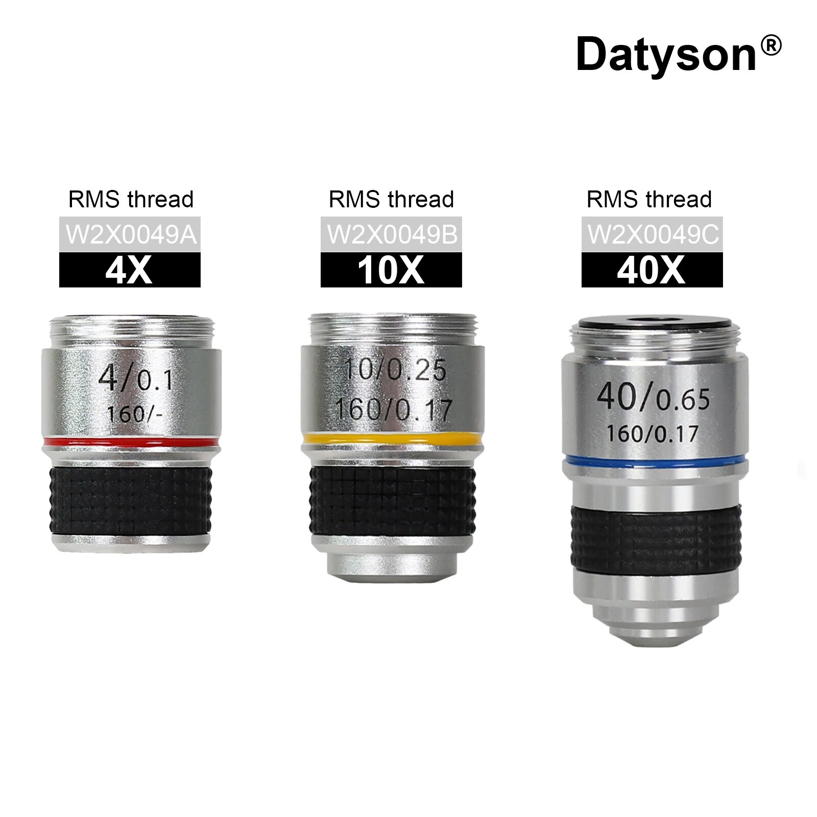 Объективы Datyson 4X, 10X, 40X RMS thread