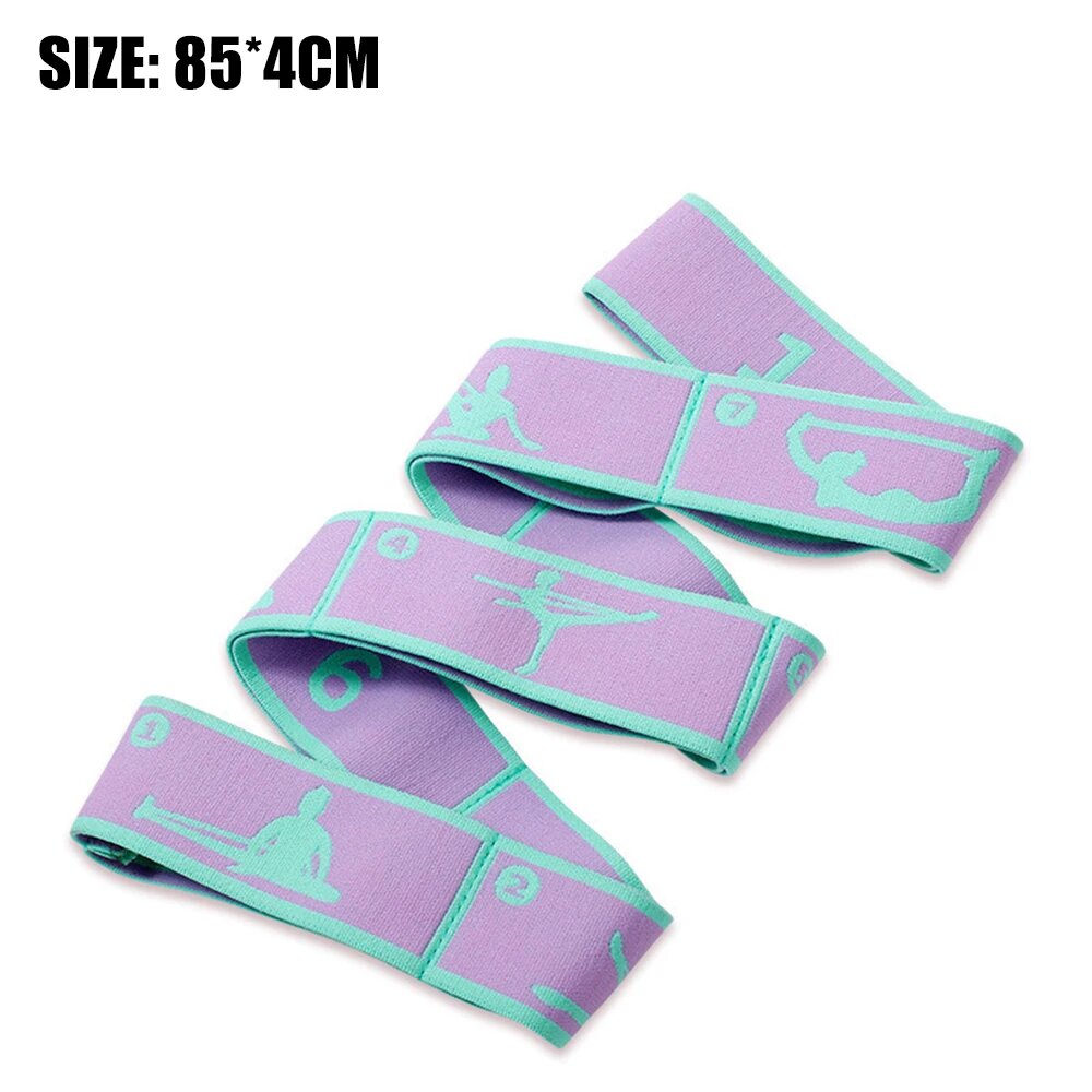 Эластичный Пояс Для Йоги И Пилатеса, Танцев, Фитнеса, Растяжки, Многофункциональный Ремень 8 grids-B