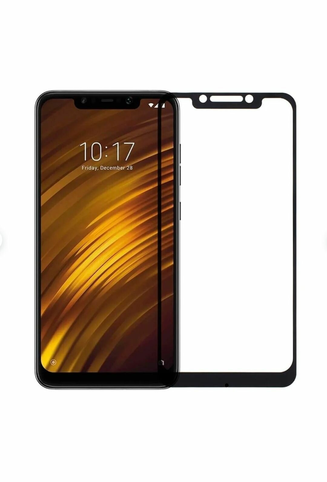 Xiaomi Pocophone F1 Защитное стекло 3D, бронестекло полное покрытие, черное покофон ф1 poco поко