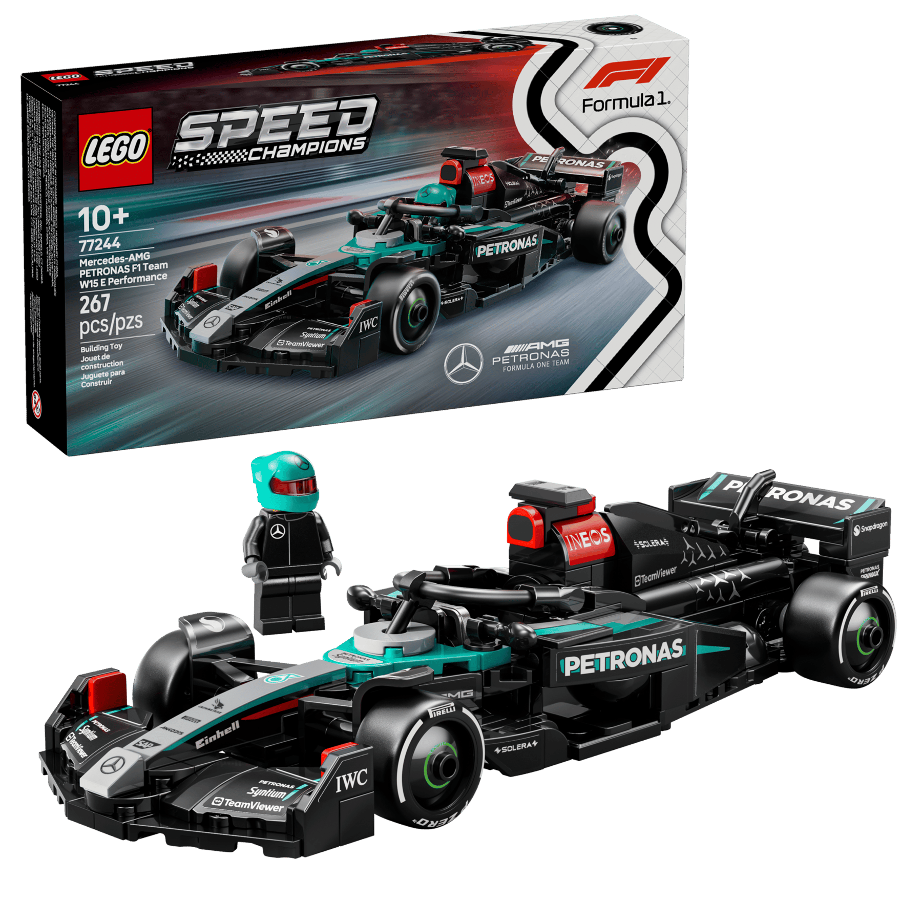 Конструктор LEGO Speed Champions 77244 Автомобиль Mercedes-AMG F1® W15, 267 дет.