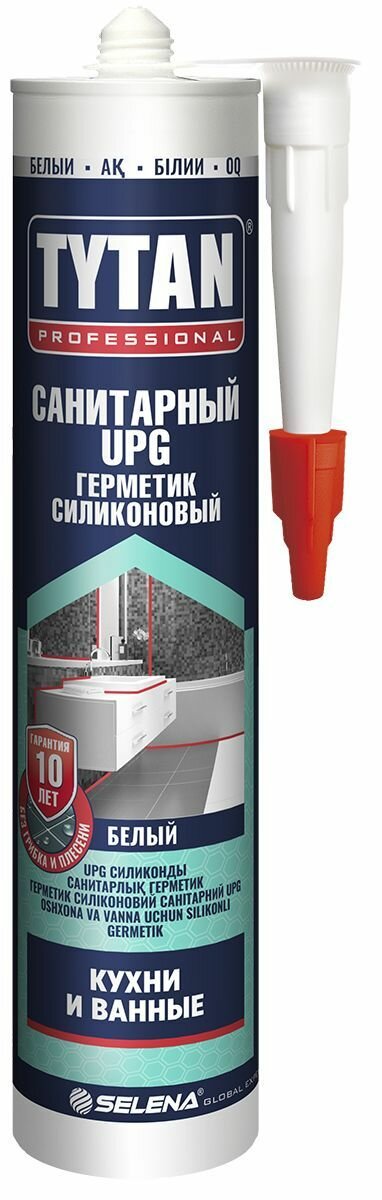 Герметик силиконовый санитарный UPG Tytan Professional Бесцветный 280мл
