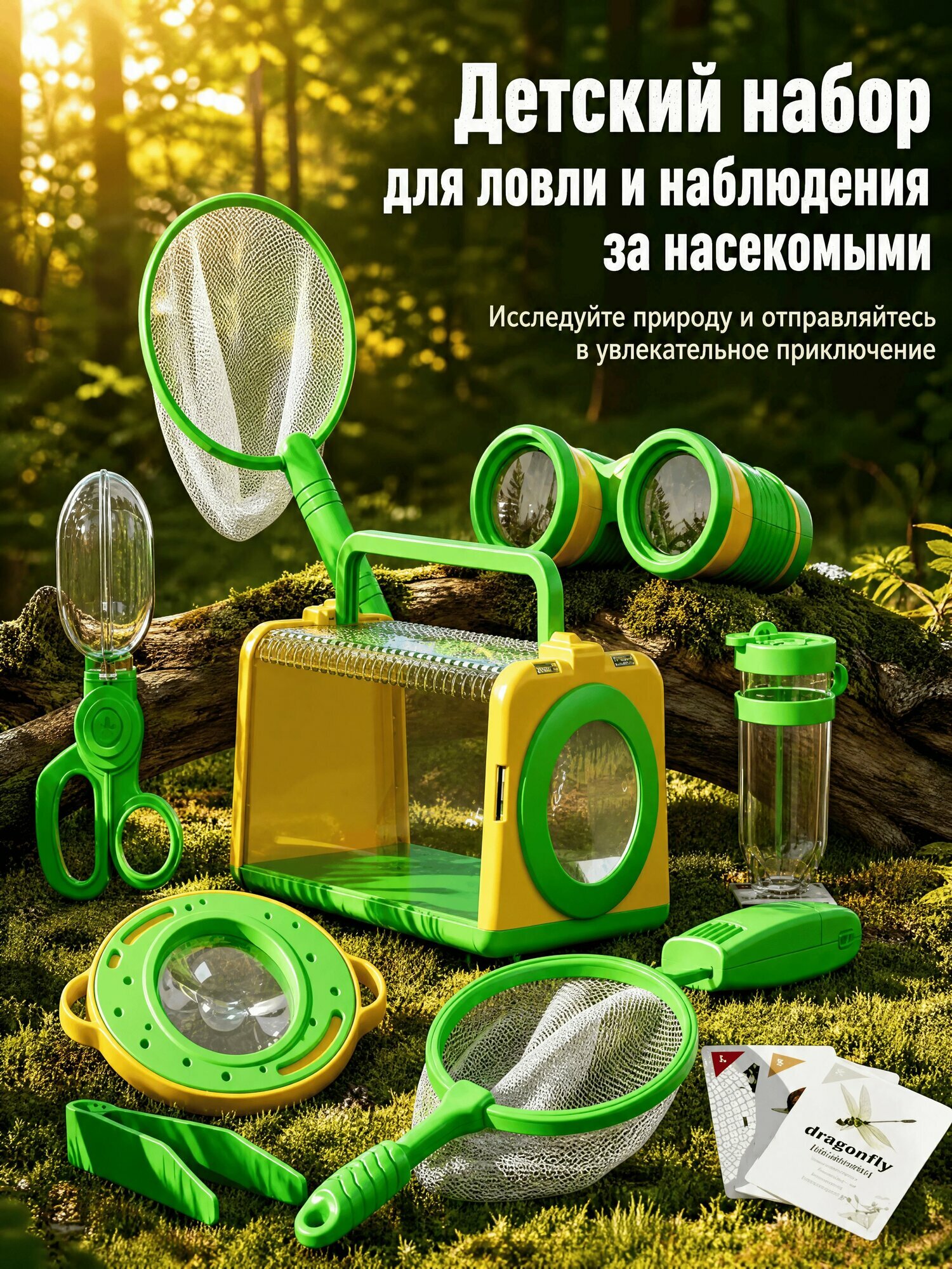 Детский набор для наблюдения за насекомыми, клетка для наблюдения за природой