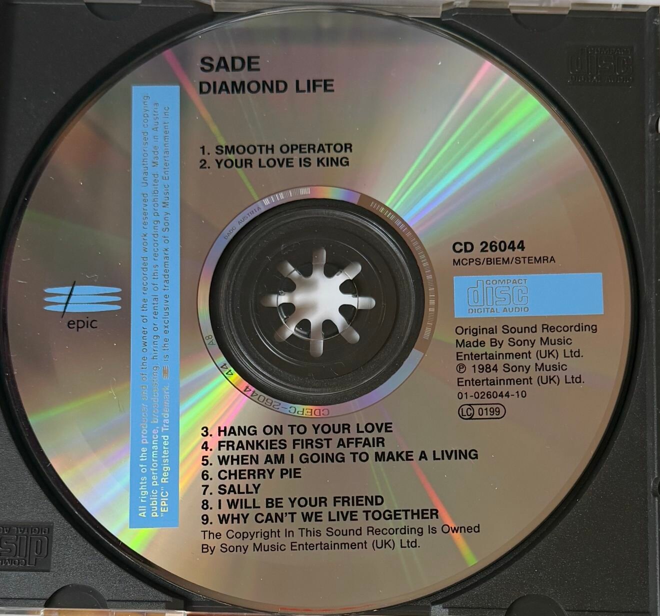 CD-диск Sade Holland 1984 mint mint — фото 1