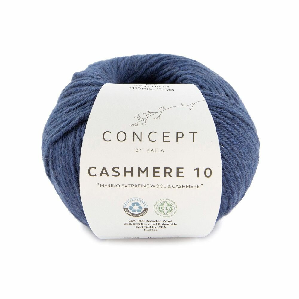 Пряжа для вязания Katia Cashmere 10 (83 Dark Navy)