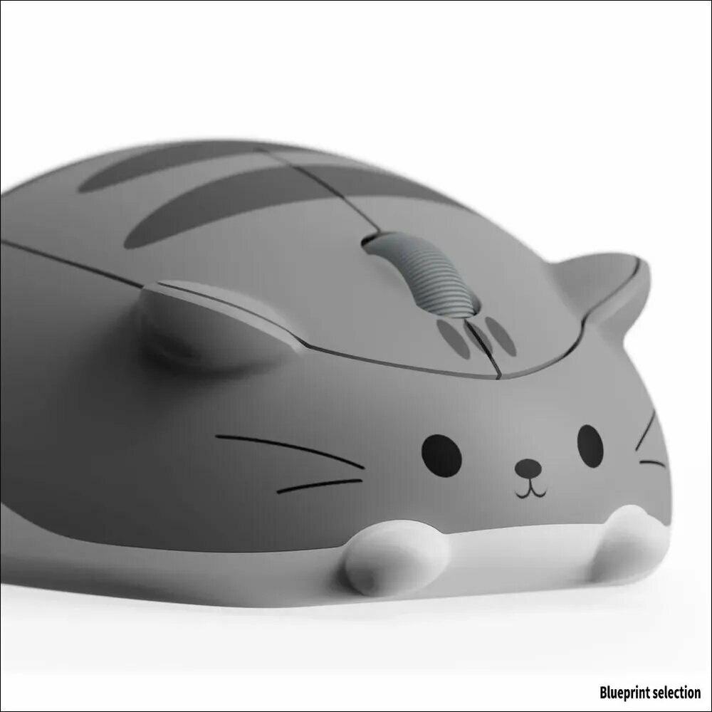 Мышь беспроводная Cat Theme, серый