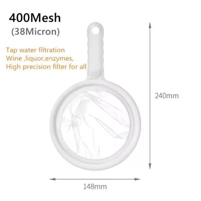 LYGIL Фильтрующее сито сетчатое нейлоновое 120/200/400 меш D 400Mesh 1PCS