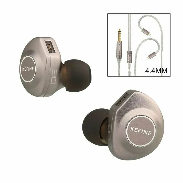 KEFINE Наушники проводные, 4.4 мм, хаки, белый