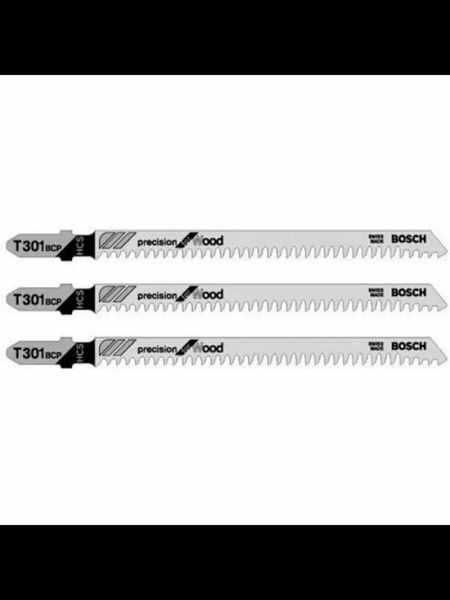 Bosch T301BCP HCS Precision for Wood пильные полотна 117x2.5 (по дереву), 3 шт, 2608633A33