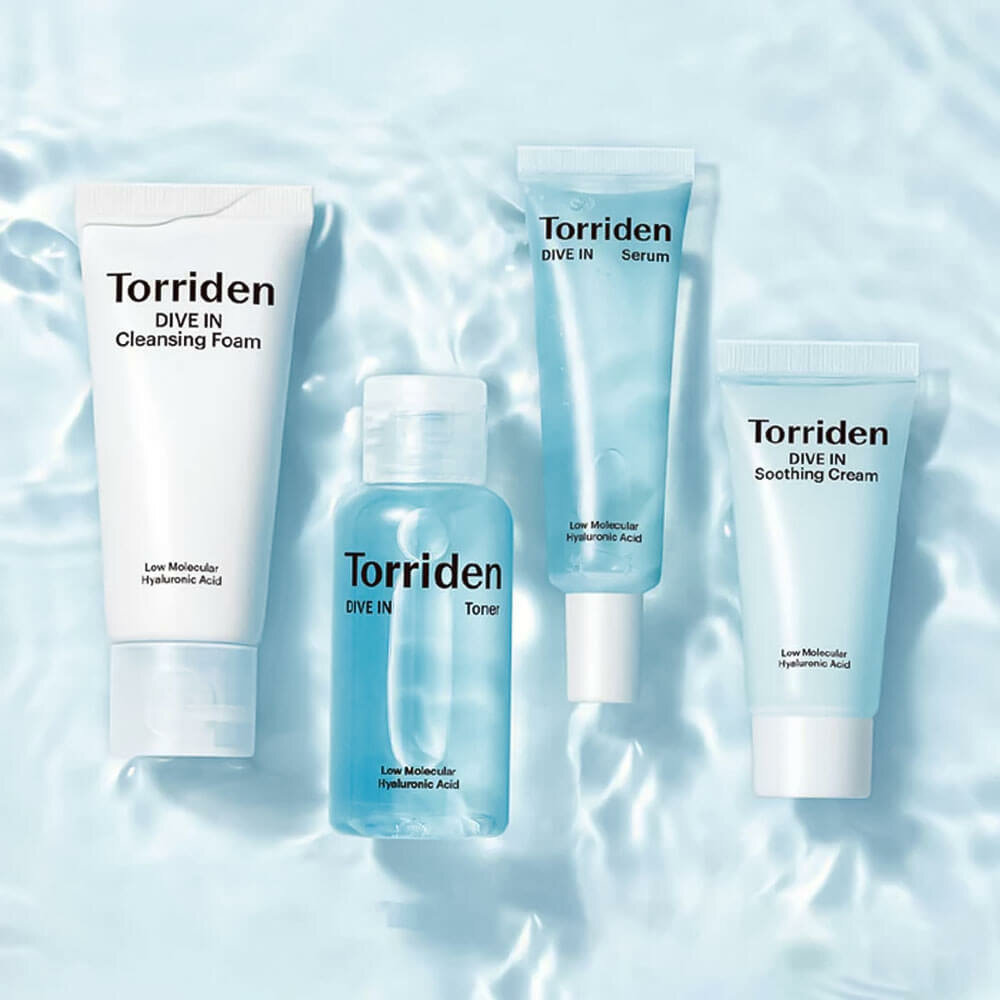Torriden Набор миниатюр для увлажнения кожи DIVE IN Trial Kit, 4 предмета