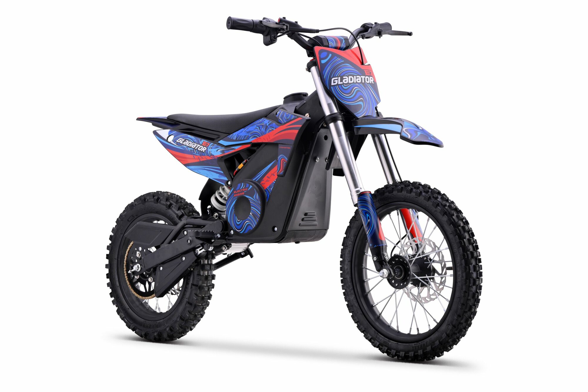 Питбайк электрический Gladiator E7 blue (48V2000W,14/12 без ПТС в заводской упаковке)
