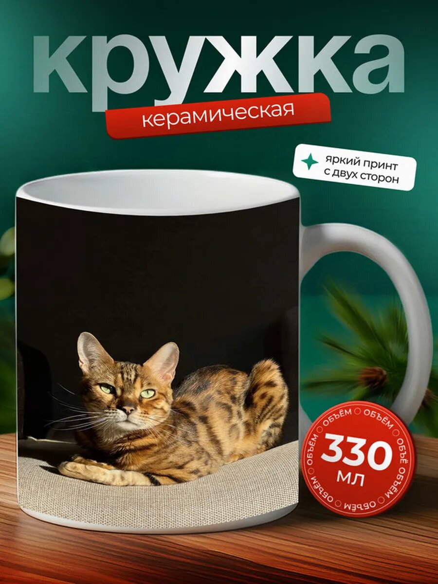 Кружка Конголезский бамбуковый кот 37,