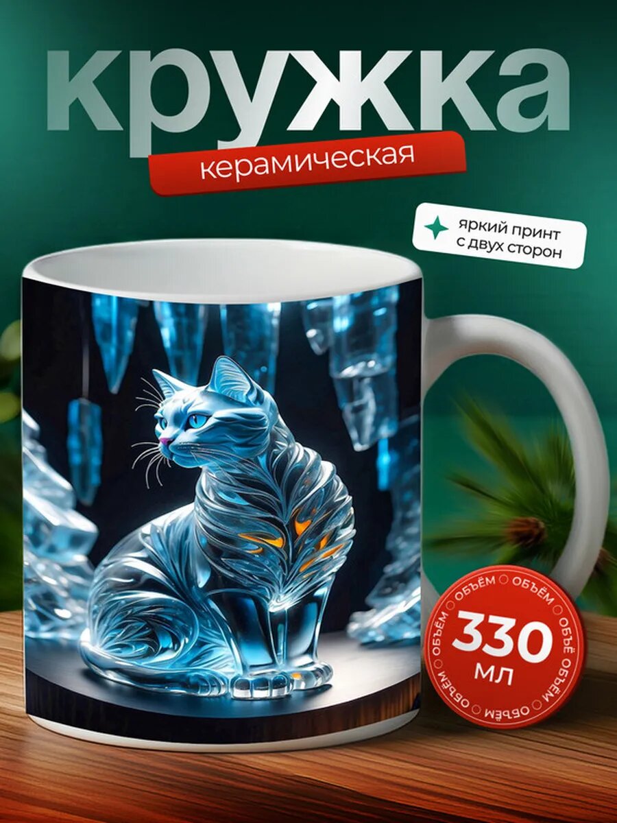 Кружка Касмийский зеркальный кот 40,