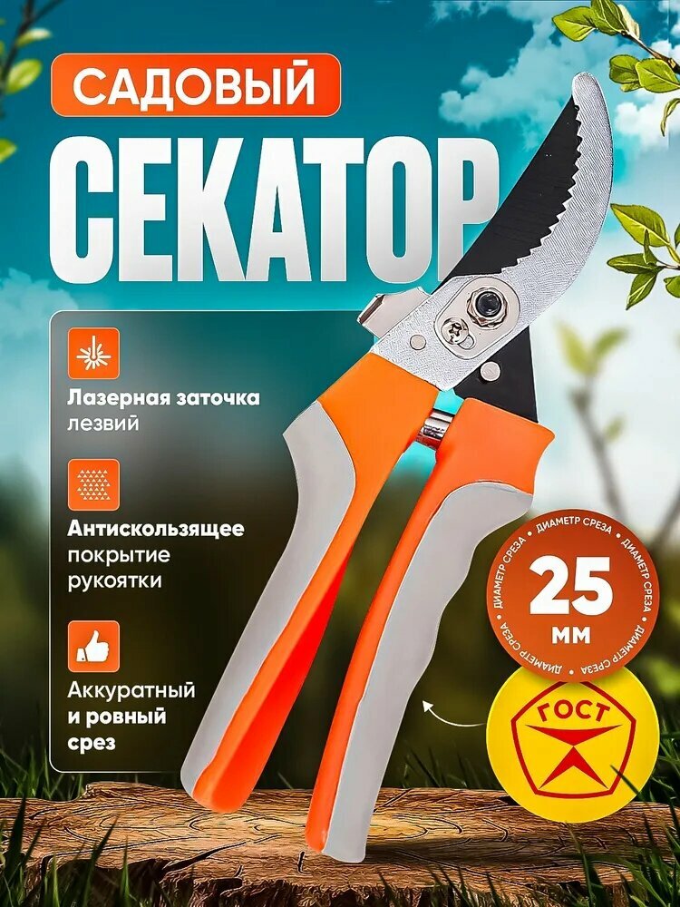 Секатор садовый профессиональный / для сада / дачи и растений