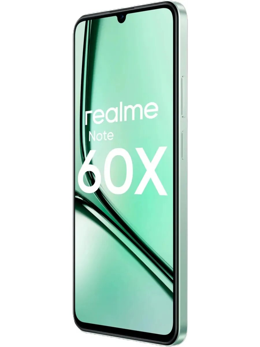 Смартфон realme Note 60x 4 ГБ/128 ГБ Зеленый Ростест, экран 6.74" IPS — фото 1