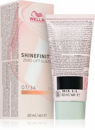 Краска для волос Wella shinefinity zero lift glaze, оттенок 07/34 paprika spice, 60 мл