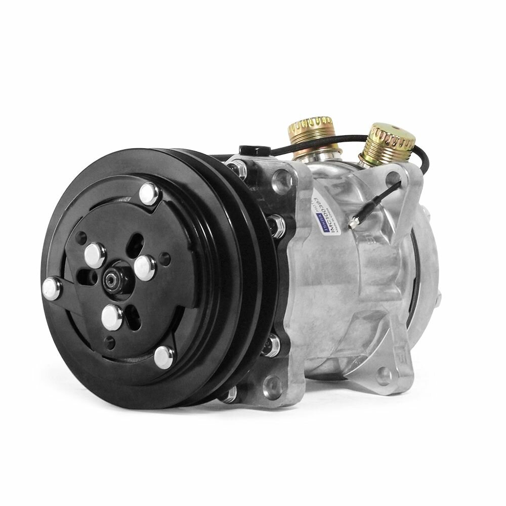 Компрессор кондиционера 12V, 2-руч, Iskramotor IMC100393 для NEW HOLLAND TLA, TN серии