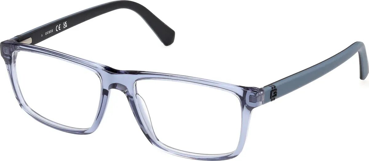 Оправа GUESS GU 50130 090, тип оправы ободковая, материал оправы пластик, пол мужские, форма оправы прямоугольная