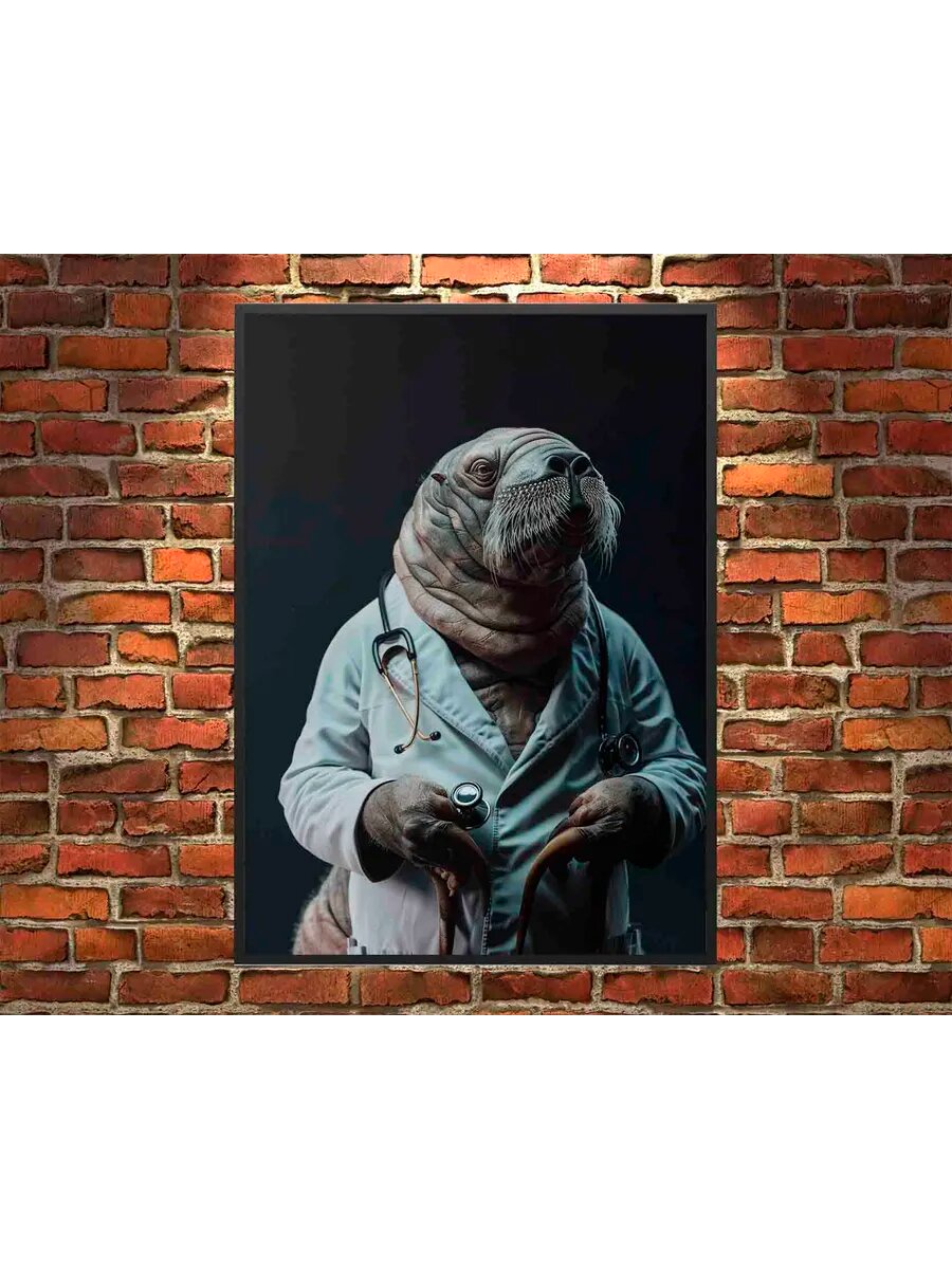 Моржовый ветеринарный врач 1, Плакат 30x42см