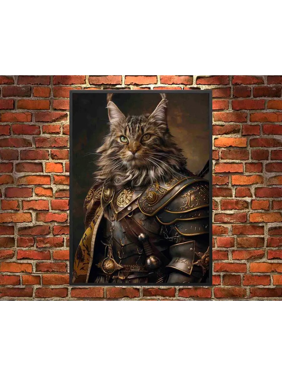 Кот Мейн-кун Рыцарь 1, Плакат 30x42см