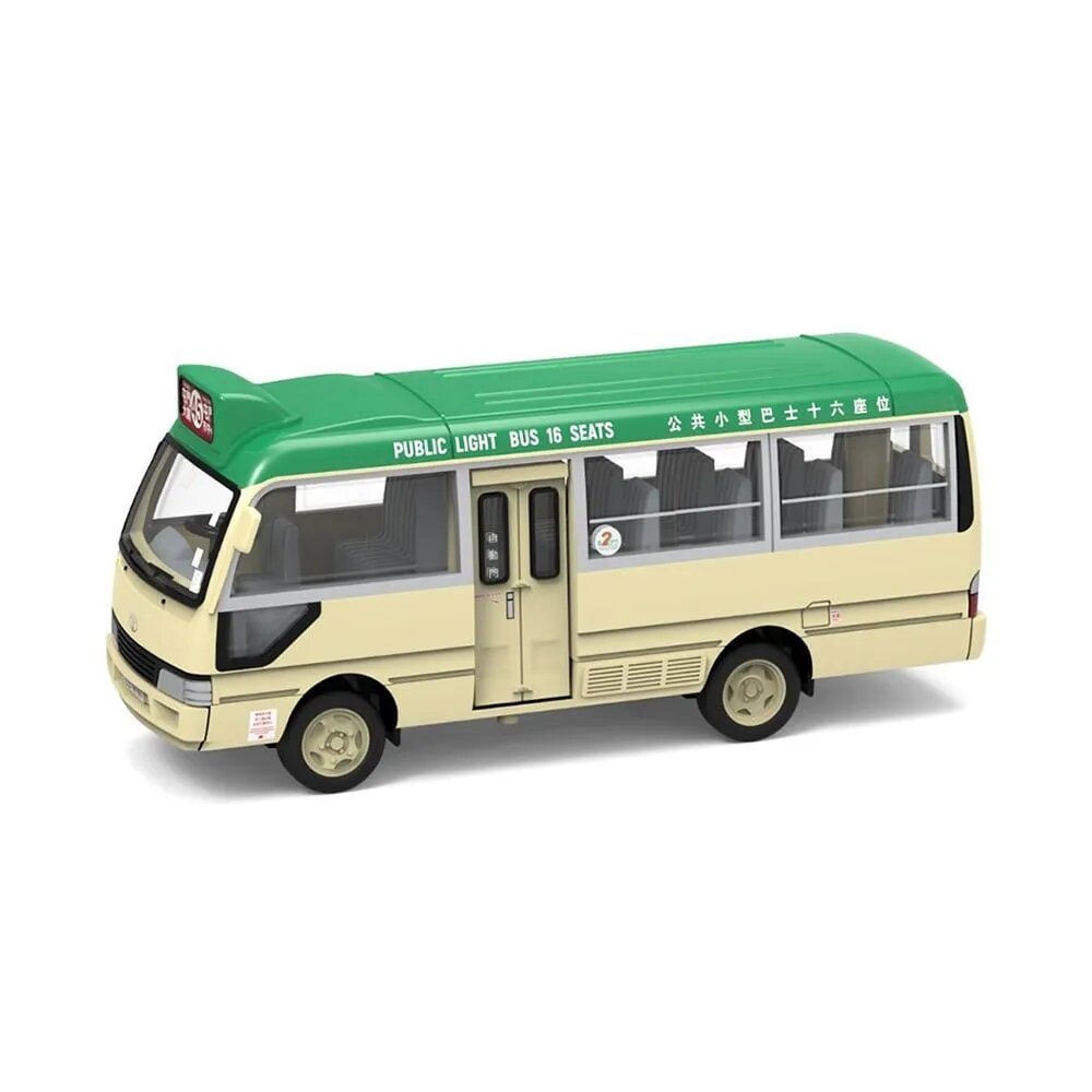 Машинка Tiny 1/76 Toyota Coaster Hong Kong Mini Bus Green LS9767 City 25 Diecast Scale Model Car