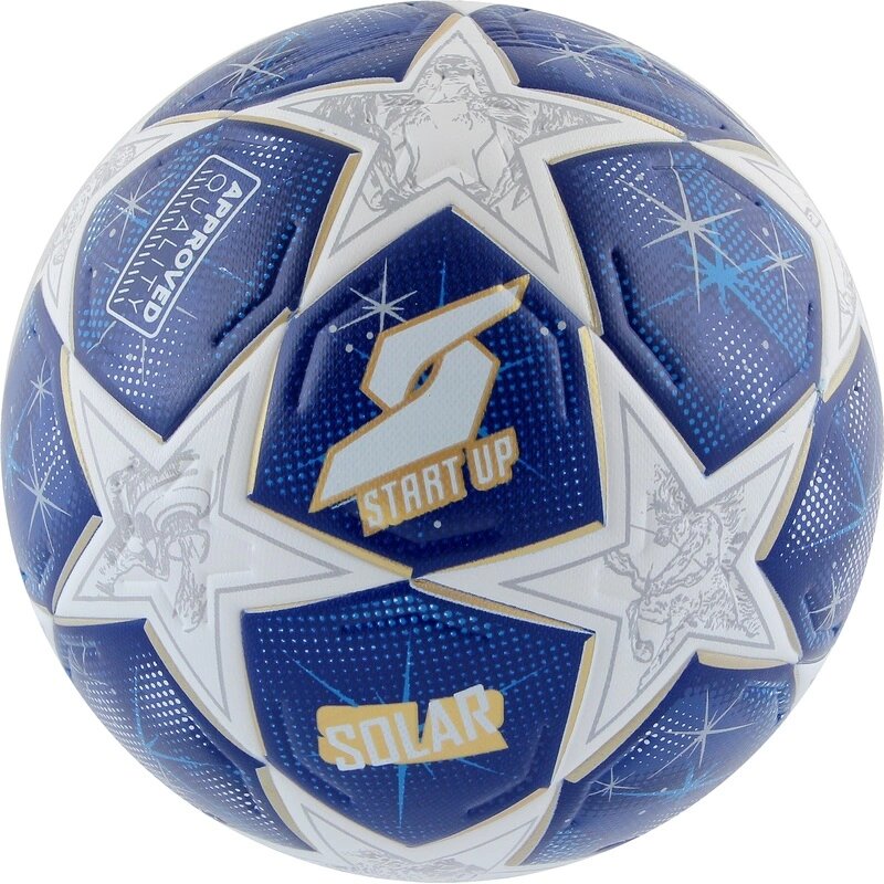 Мяч футбольный Start Up Solar white/blue, р5, пу, 371783