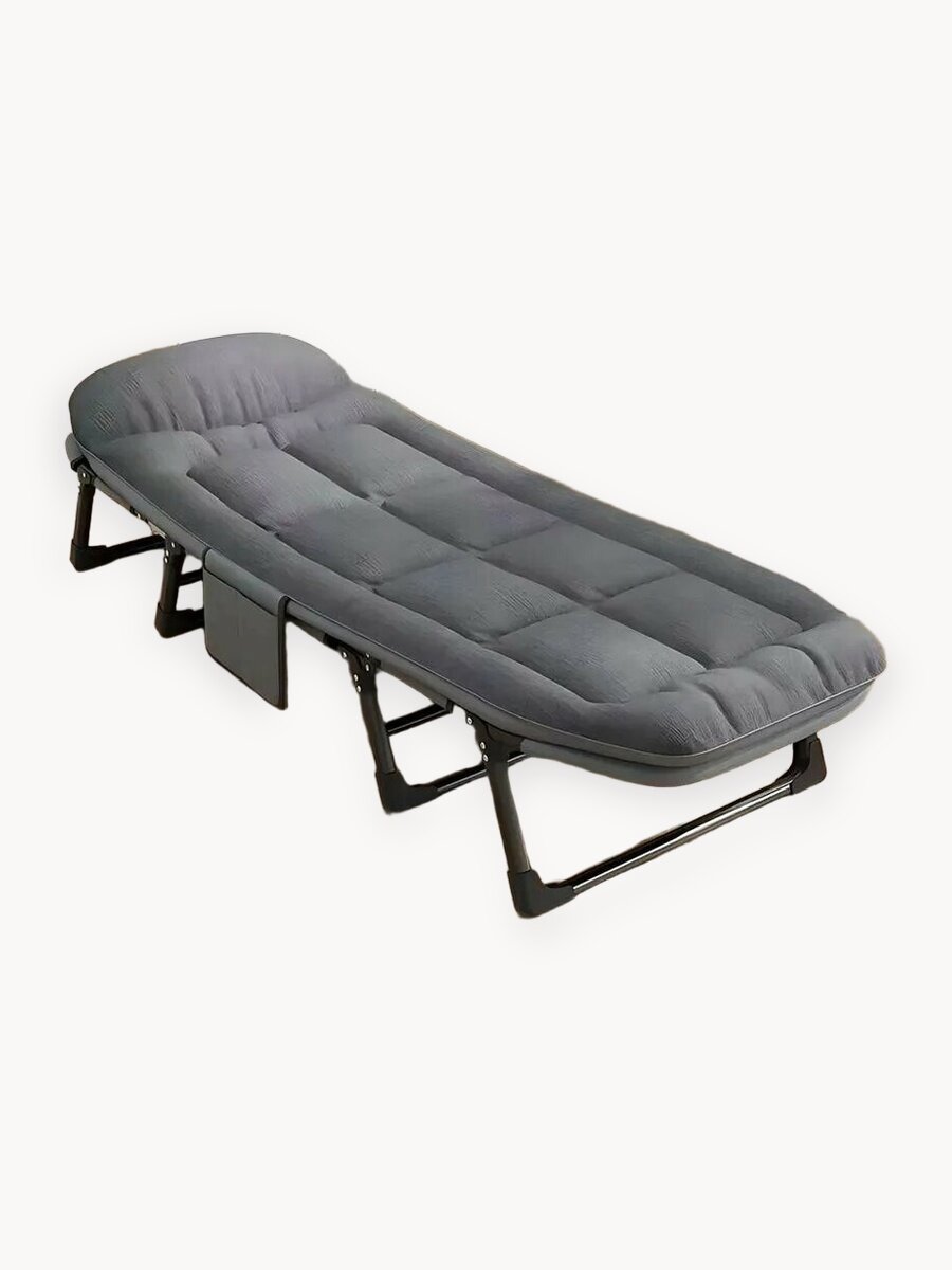 Диван-кровать "Реклайнер", раскладной, без подлокотников, светло-серая，55*170