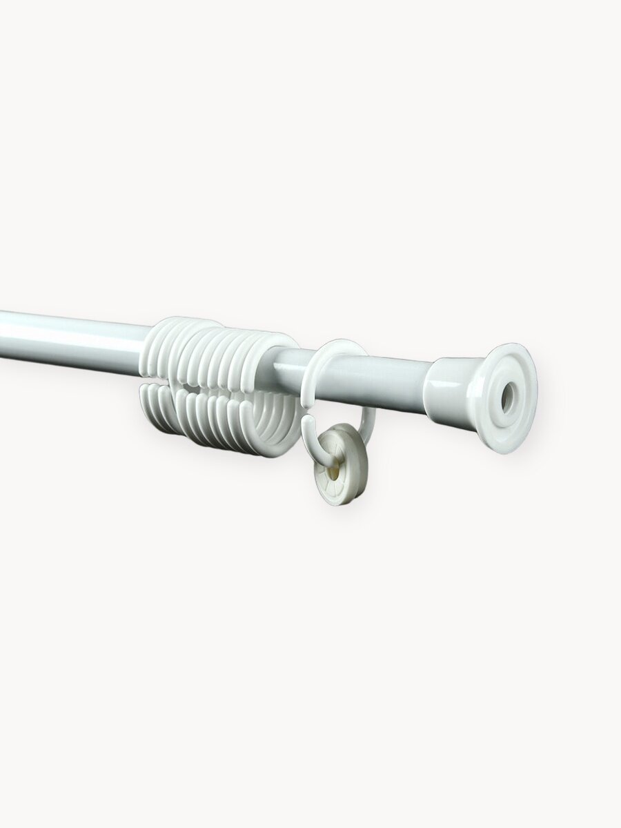 Карниз для ванной телескопический, металл, 120 - 210см, белый