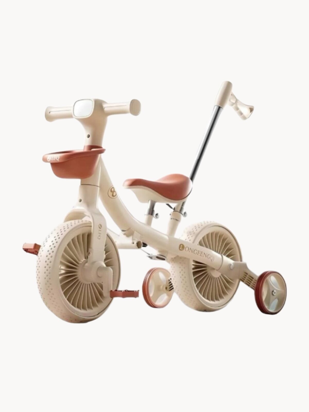 Детский велосипед-беговел с родительской ручкой "Велосипед-беговел", 4 колеса