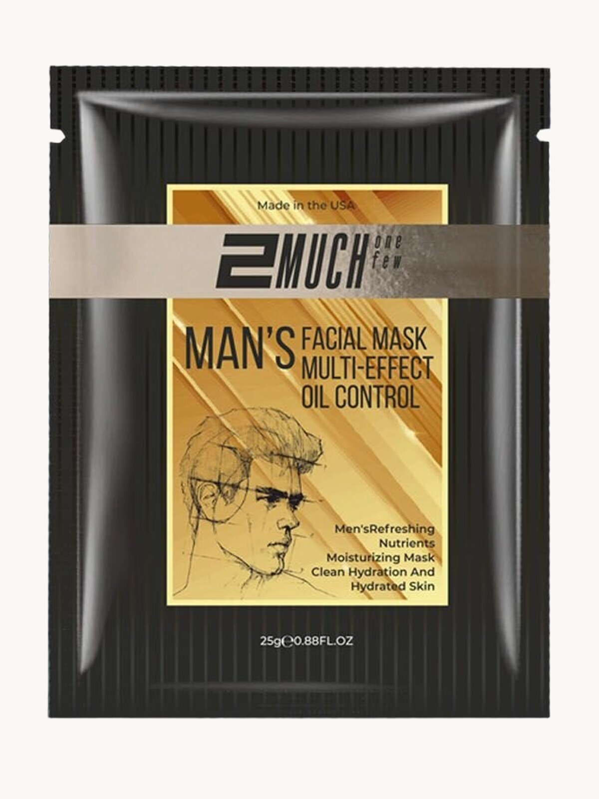 Маска мужская косметическая тканевая косметическая маска для мужчин набор 10 штук США