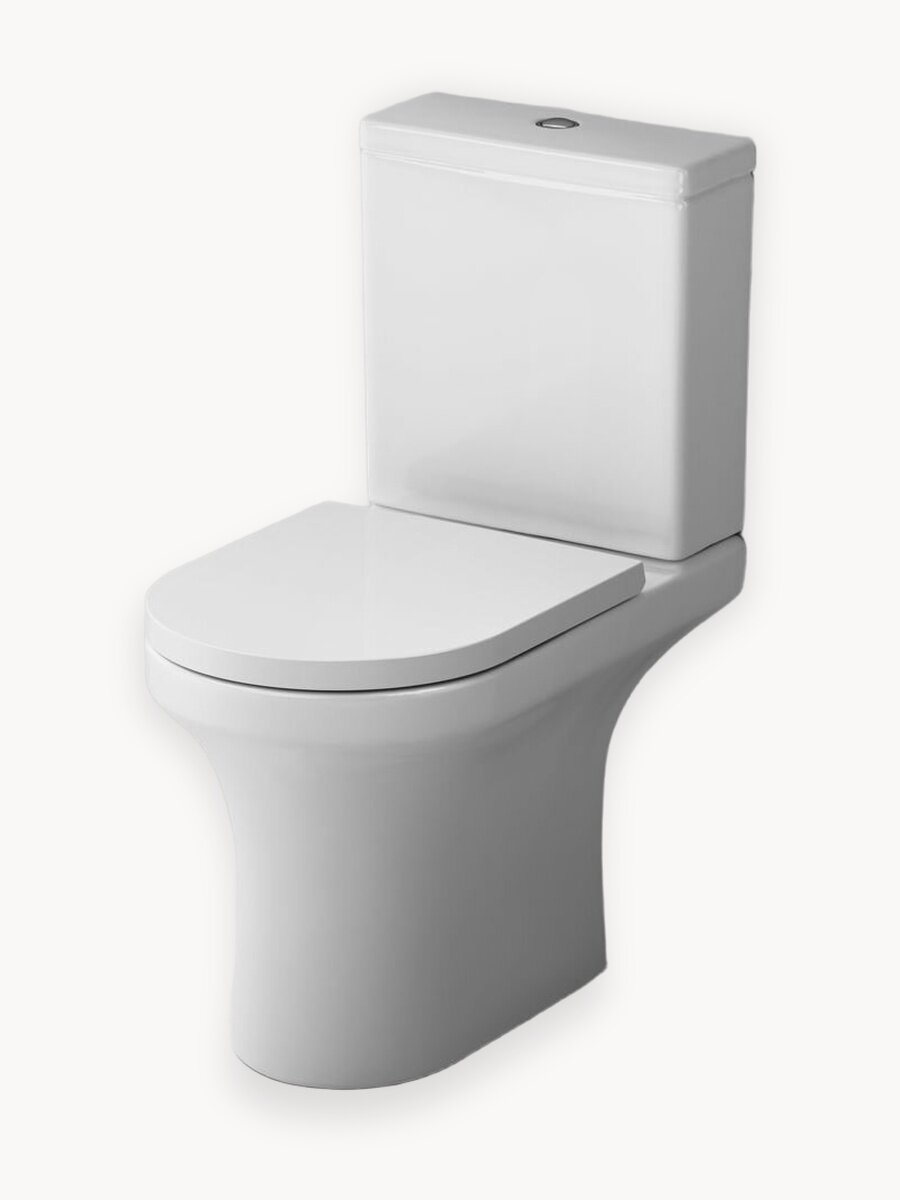 Унитаз-компакт напольный AM PM X-Joy 2.0 с сиденьем дюропласт микролифт, безободковый, с антивсплеском, белый