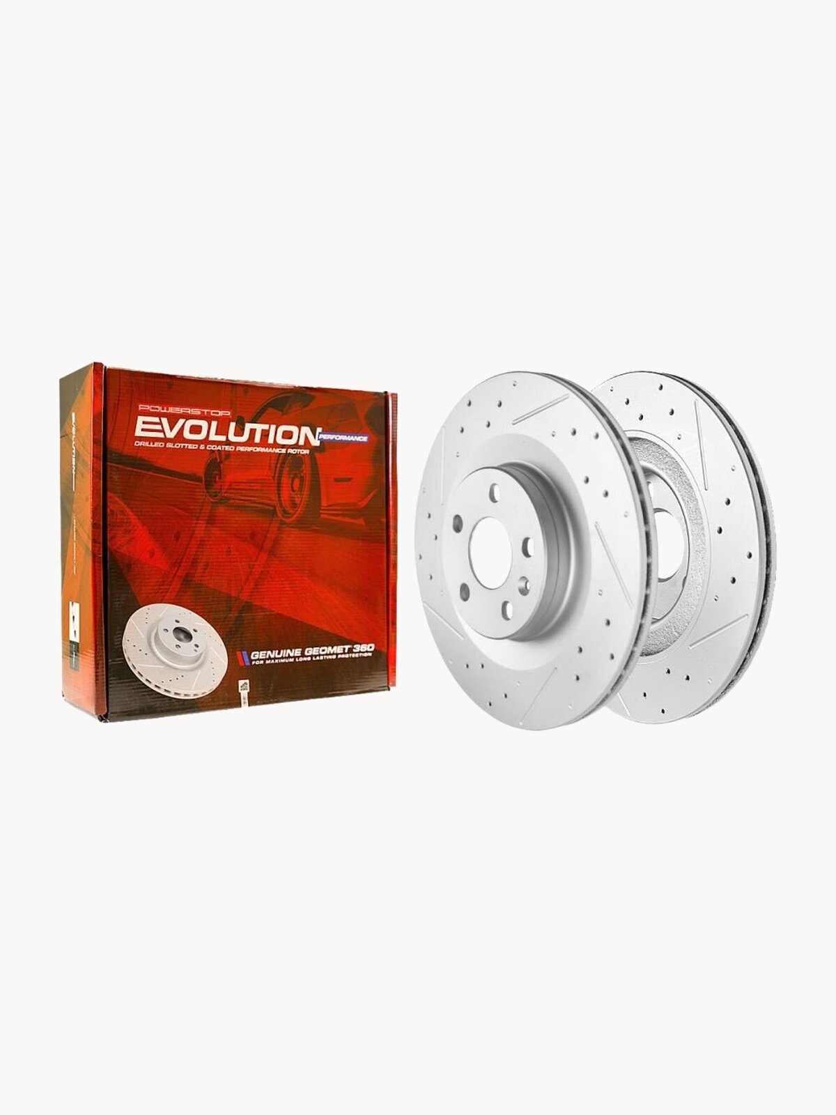 Диски тормозные задние 2шт. PowerStop Evolution с перфорацией и насечками на VOLVO XC90 320mm