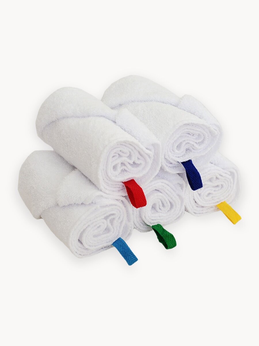 Полотенце кухонное махровое 5 шт 30х30 см с петелькой (ikea krama аналог) / cалфетки для рук и лица / набор полотенец для кухни - комплект 5 шт