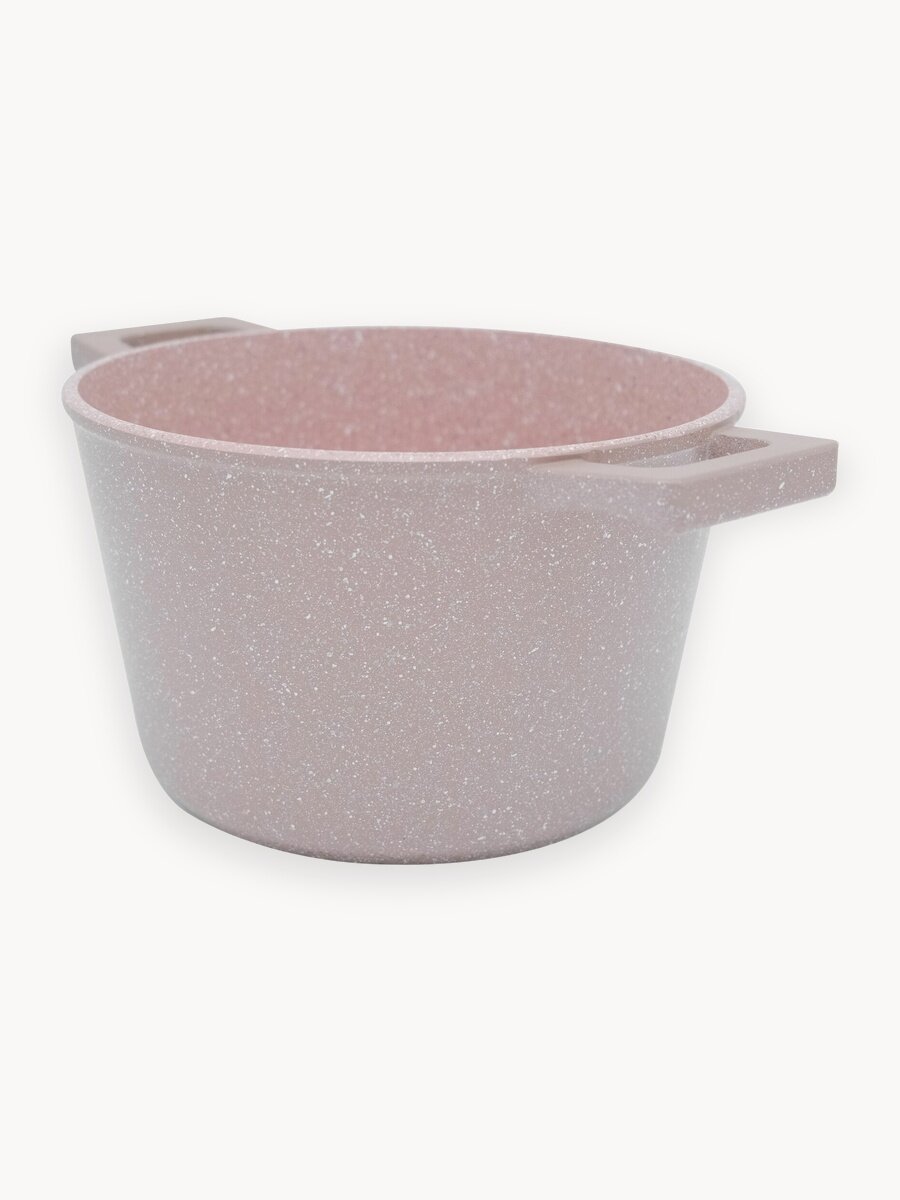 Кастрюля VARI "Романтика", с антипригарным покрытием, алюминий, розовая, 3 л