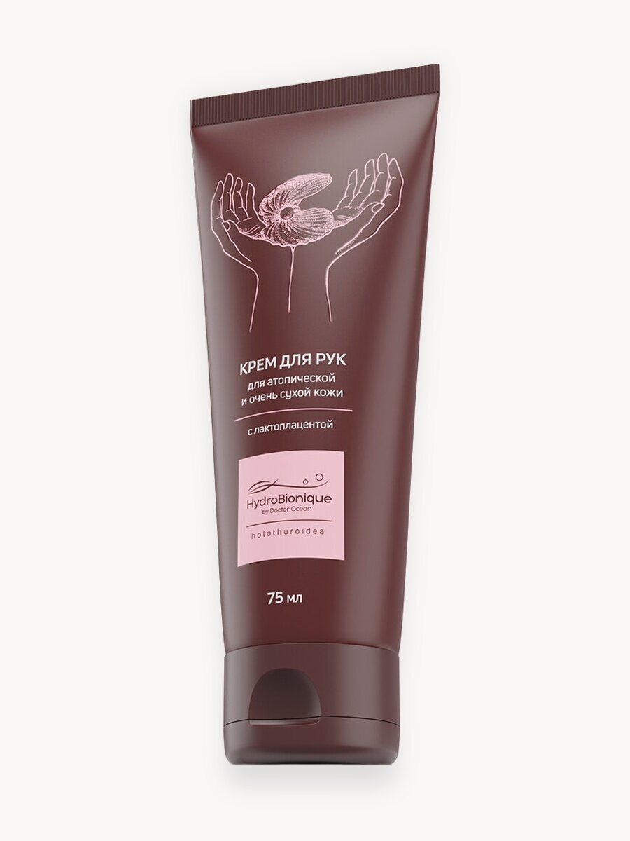 Крем для рук с лактоплацентой для очень сухой и атопической кожи, 75 мл / ГидроБионик / Доктор Море