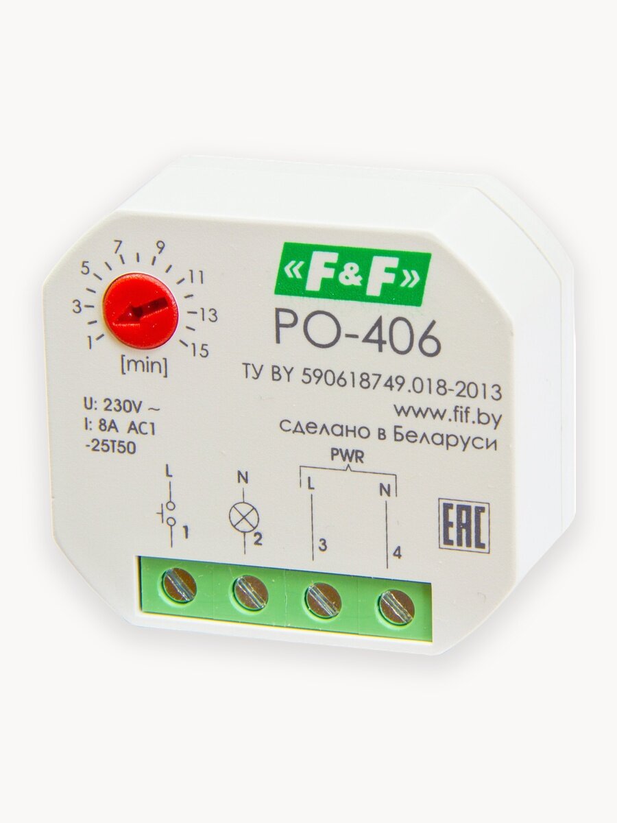 Реле времени PO-406 задержки выключения управляющим контактом ЕА02.001.019