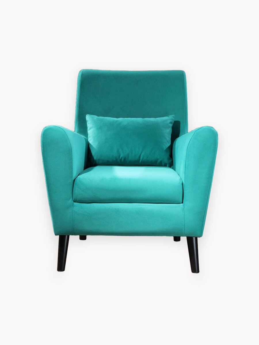 Кресло мягкое Грэйс Z-13 (бирюза) на высоких ножках с подлокотниками в гостиную, офис, зону ожидания, салон красоты.