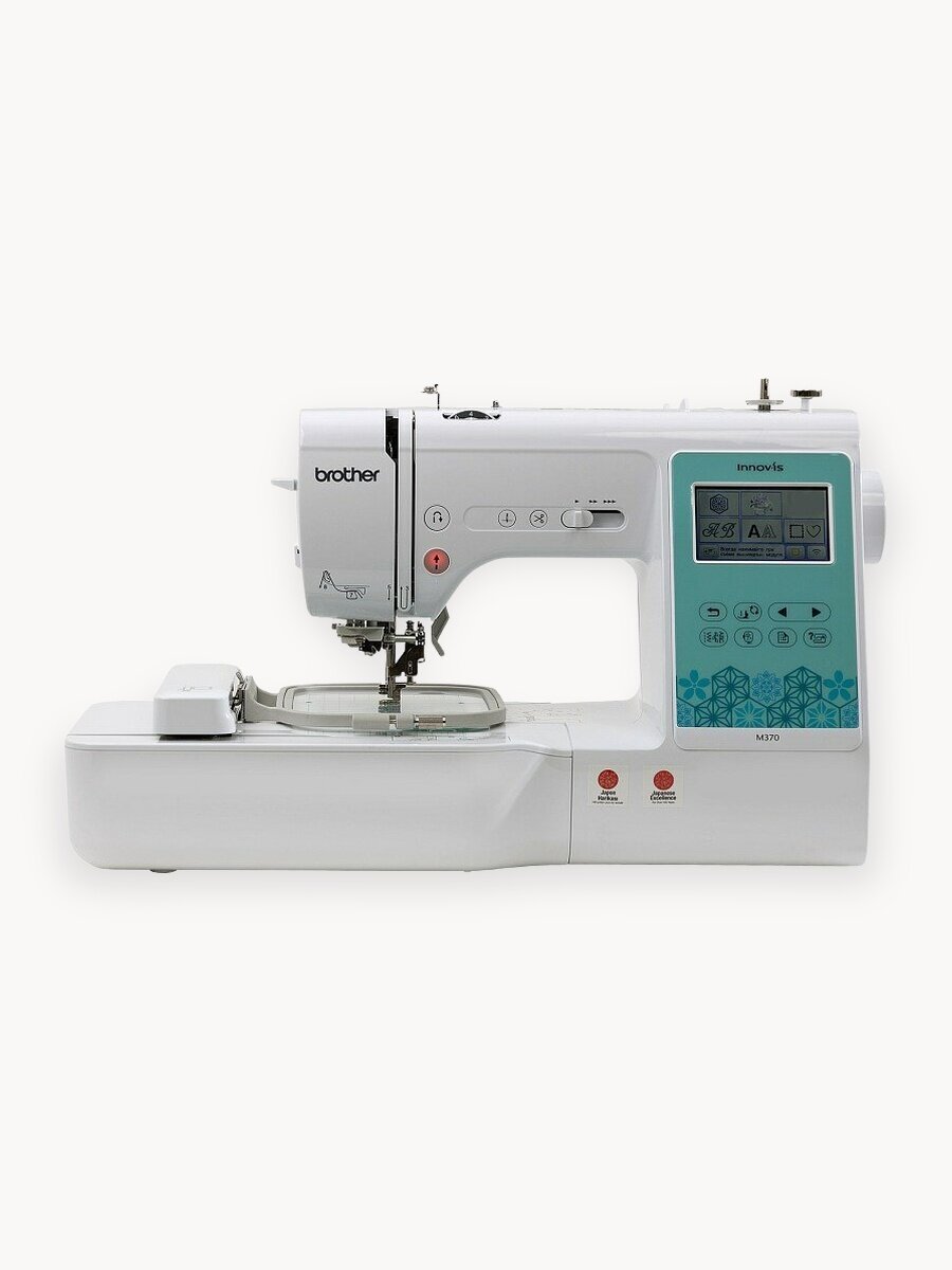 Швейно-вышивальная машинка BROTHER M370, набор вышивальных ниток (30шт.) в комплекте, с Wifi, USB-порт, встроенные вышивки. Цветной дисплей