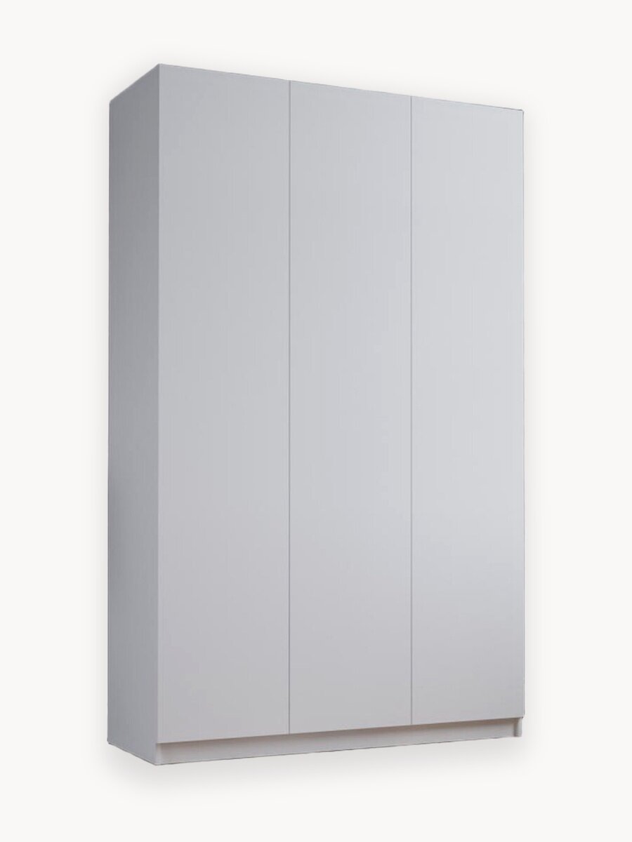 Шкаф для одежды трехдверный с ящиками уютная логика, 120x220x50 см, белый, ЛДСП